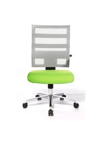Topstar Bürodrehstuhl X-PANDER, Netzrückenlehne mit elastischen Gummibändern, weiß / apfelgrün