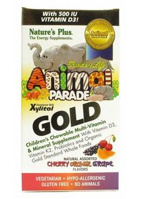 Nature's Plus Animal Parade Gold Multivitamine 60 Lutschtabletten - Geschmacksrichtung: Kirschgeschmack