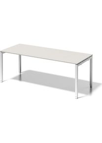 Bisley Schreibtisch CITO, U-Gestell, HxBxT 650 - 850 x 2000 x 800 mm, Gestell weiß, Platte grauweiß