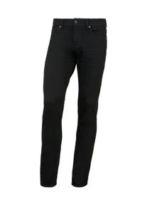 Tom Tailor Denim Herren Piers Slim Superstretch Jeans, schwarz, Logo Print, Gr. 28/32