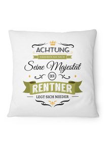 Fashionalarm Kissen Seine Majestat Der Rentner 40x40 Cm Mit Fullung Lustige Geschenk Idee Opa Kollegen Rente Ruhestand Abschied Arbeit Spruch Farbe Weiss Jetzt Unschlagbar Gunstig Shopping24 De