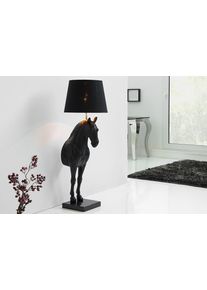Riess Ambiente Extravagante Stehlampe BLACK BEAUTY 130cm schwarz Pferdefigur