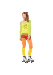 buttinette Kostüm "80er Jahre Girl", gelb/neongrün/rot