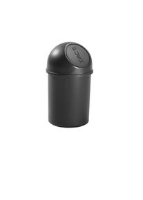 Helit Push-Abfallbehälter aus Kunststoff, Volumen 6 l, HxØ 375 x 216 mm, schwarz, VE 6 Stk