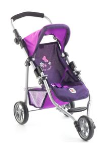 Bayer Chic 2000 - Puppenbuggy Lola, Jogging-Buggy, Puppenjogger, Puppenwagen, Pflaume, lila