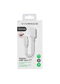 Vivanco 0,1M USB-C AUF USB-A ADAPTER 37559 0,1M USB-C AUF USB-A ADAPTER USB 3.1, weiß (DCAVVUSBC30A02W)