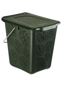 Rotho Kunststoff AG Rotho Bioabfall Eimer GREENLINE, 7 Liter, Komposteimer für organischen Abfall, Farbe: buche grün