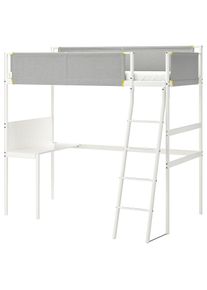 IKEA VITVAL Hochbettgestell mit Arbeitsplatte