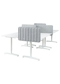 IKEA BEKANT Schreibtisch mit Abschirmung