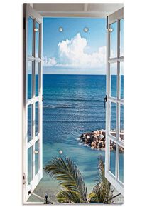 Artland Garderobenleiste »Fenster zum Paradies«, teilmontiert, blau