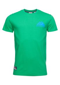 Superdry T-Shirt grün / himmelblau