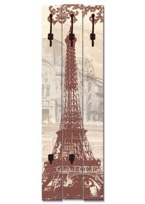 Artland Garderobenleiste »Paris Collage«, teilmontiert, beige