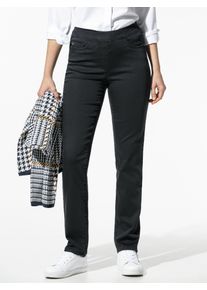 Walbusch Damen Schlupf-Jeans Regular Fit Schwarz einfarbig 