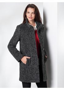 Walbusch Damen kurzer Mantel Thermo normale Größen Grau einfarbig temperatur-ausgleichend wärmend
