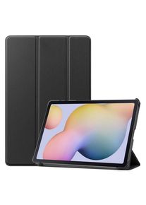 Wigento Tablet-Hülle Für Samsung Galaxy Tab S8 Plus / S7 FE / S7 Plus Premium Smartcover Schwarz Tablet Tasche Etuis Hülle