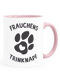 MoonWorks Tasse »Kaffee-Tasse Spruch Frauchens Trinknapf Hundepfote-Motiv Becher Bürotasse Tasse Hundeliebhaber MoonWorks®