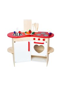 Warenhandel König Spielküche »Kinder-Spielküche aus Holz mit Herz-Backofen