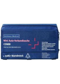 Holthaus Medical GmbH & Co. KG Holthaus Medical Mini Verbandtasche Auto COMBI, blau, Praktische Verbandtasche mit einem umlaufenden Reißverschluss, Inhalt DIN 13164