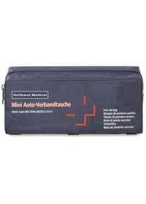 Holthaus Medical GmbH & Co. KG Holthaus Medical Mini Auto Verbandtasche, DIN 13164, Verbandtasche mit Klettbändern zur Befestigung im Kofferraum, Maße: 22 x 8,5 x 8 cm, Farbe: blau