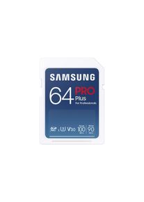 Samsung PRO Plus 64GB SDHC UHS-I U3 100MB/s Full HD & 4K UHD Speicherkarte (MB-SD64K/EU)
