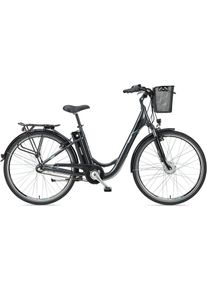 Telefunken E-Bike Multitalent RC830, 3 Gang Shimano Nexus Schaltwerk, Frontmotor 250 W, mit Fahrradkorb, ebike Damen, grau