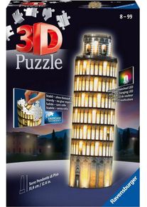 Ravensburger 3D-Puzzle »Schiefer Turm von Pisa bei Nacht«, 216 Puzzleteile, mit Leuchtmodul inkl. LEDs; Made in Europe, FSC® - schützt Wald - weltweit, bunt