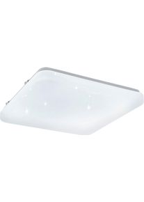 Eglo LED Deckenleuchte »FRANIA-S«, weiß / L28 x H7 x B28 cm / inkl. 1 x LED-Platine (je 10W, 1100lm, 3000K) / warmweißes Licht - Deckenlampe - Schlafzimmerlampe - Büroleuchte - Lampe - Schlafzimmer - Küche - Flur - Flurlampe - Küchenlampe, weiß