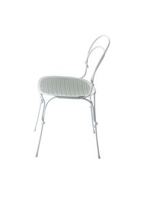 Magis - Vigna Gartenstuhl - Gestell - weiß/lackiert/Sitz weiss/grau