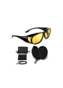 FALINGO Brille »Nachtsichtbrille Nachtfahrbrille Nachtsichtüberbrille Überbrille Überziehbrille NIGHT EDITION Autofahrbrille Anti-Blend-Brille UV 380