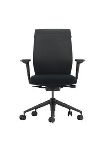 Vitra - ID Cloud Bürostuhl - schwarz/Sitzfläche Plano 66/Rückenlehne DuoKnit 07/mit 2D-Armlehnen/mit weichen Rollen