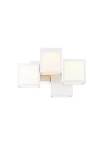 BRILLIANT LEUCHTEN LED Deckenleuchte »Cubix«, 32 x 46 x 38 cm, 4000 lm, warmweiß, Metall/Kunststoff, weiß, weiß