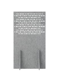 EUROKRAFTbasic Akustik-Trennwand, aus PET-Filz, mit Füßen, HxB 1800 x 1000 mm, hellgrau, ab 10 Stk