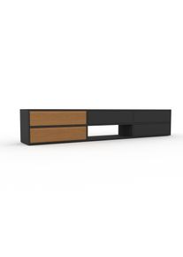 MYCS Lowboard Graphitgrau - Designer-TV-Board: Schubladen in Graphitgrau - Hochwertige Materialien - 226 x 41 x 34 cm, Komplett anpassbar