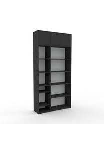MYCS Aktenregal Weiß - Flexibles Büroregal: Türen in Graphitgrau - Hochwertige Materialien - 115 x 234 x 34 cm, konfigurierbar