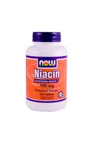 Now Foods, Niacin 500 mg zeitverzögert, 250 Tabletten (127,20 EUR pro kg)
