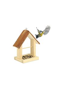 Relaxdays Vogelhaus Holz Vogelfutterhaus zum Aufhängen