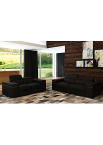 JVmoebel Sofa »Verstellbare Ledercouch Sitz Polster Wohnzimmer Set Leder Garnitur Sofa Couch
