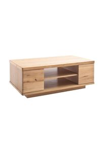 MCA furniture Couchtisch aus massiver Balkeneiche/Eiche bianco