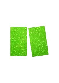 Primedeco Herd-Abdeckplatte »Spritzschutz Herdabdeckplatte Schneidebrett aus Glas Regentropfen auf grün