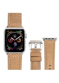 CoverKingz Smartwatch-Armband »Leder Armband für Apple Watch 45/44/42mm Retro Band Series 7/6/SE/5/4/3 beige