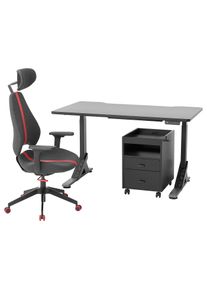 IKEA UPPSPEL / GRUPPSPEL Schreibtisch, Stuhl + Schubladenel