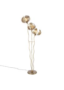 Qazqa Vintage Stehlampe Gold 3-flammig - Botanica Kringel