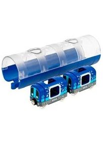 Tunnel Box U-Bahn Glow in the Dark, Spielfahrzeug blau Serie: Brio World Alterempfehlung: ab 36 Monaten Material: Kunststoff