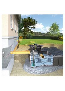 Rewatec F-Line Basic Gartenanlage Zisterne Regenwassertank, 1500 L