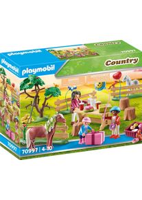 Playmobil® Konstruktions-Spielset Kindergeburtstag auf dem Ponyhof (70997), Country, (81 St), Made in Europe, bunt