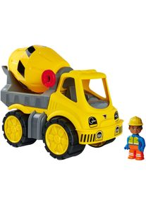 BIG Spielzeug-Betonmischer »Power-Worker Zementmischer+ Figur«, Made in Germany, gelb