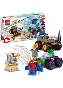 Lego® Konstruktionsspielsteine »Hulks und Rhinos Truck-Duell (10782), Lego® Marvel«, (110 St), bunt