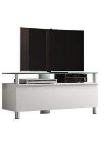 Premium TV Möbel Clano (BHT 95x55x40 cm) Vcm weißlack/schwarzglas