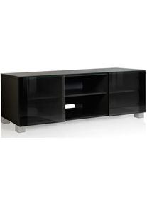Premium TV Möbel Luxala (BHT 150x50x45 cm) Vcm schwarzlack/schwarzglas