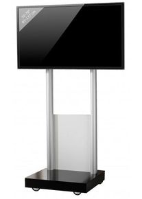TV-Standfuß Monte-Visolo 1 (BHT 70x177x65 cm) Vcm schwarzlack/schwarzglas